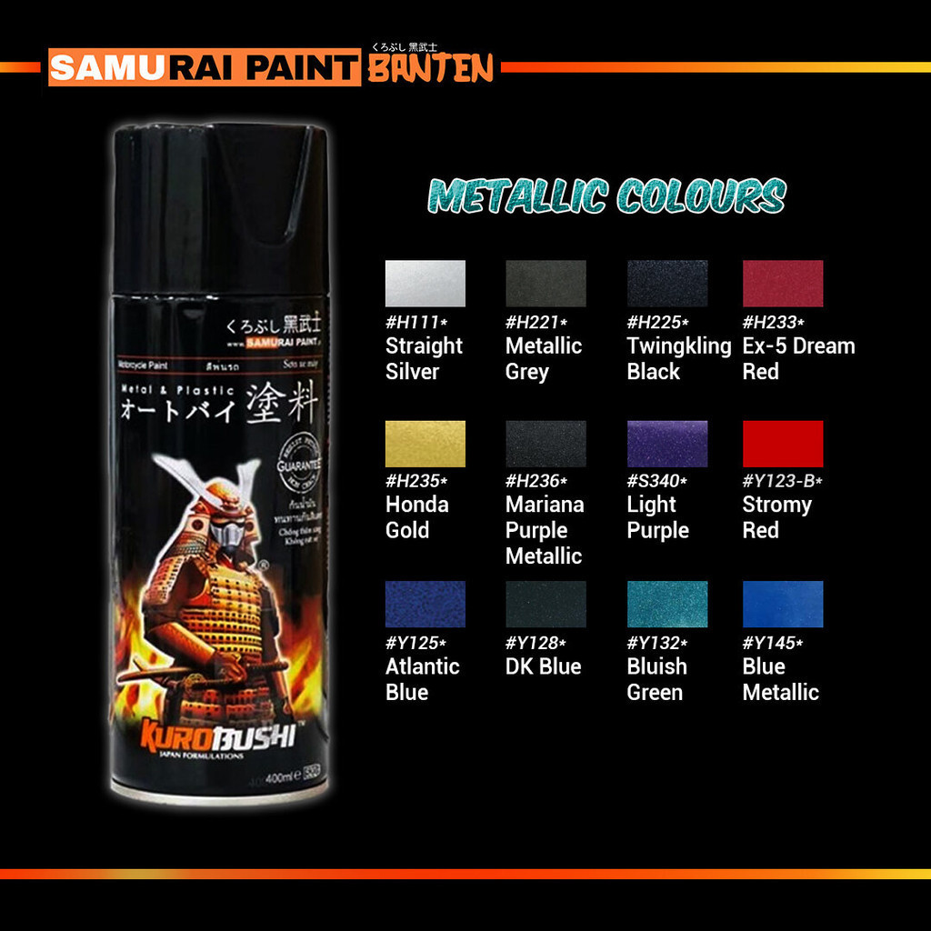 Jual Samurai Paint New Metallic Colours Warna Metalik Baru Varian ...