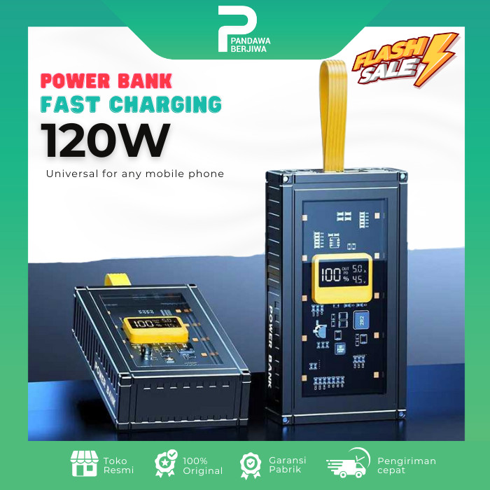 Jual Power Bank Transparan Fast Charging Multi USB Port 20000mAh ...