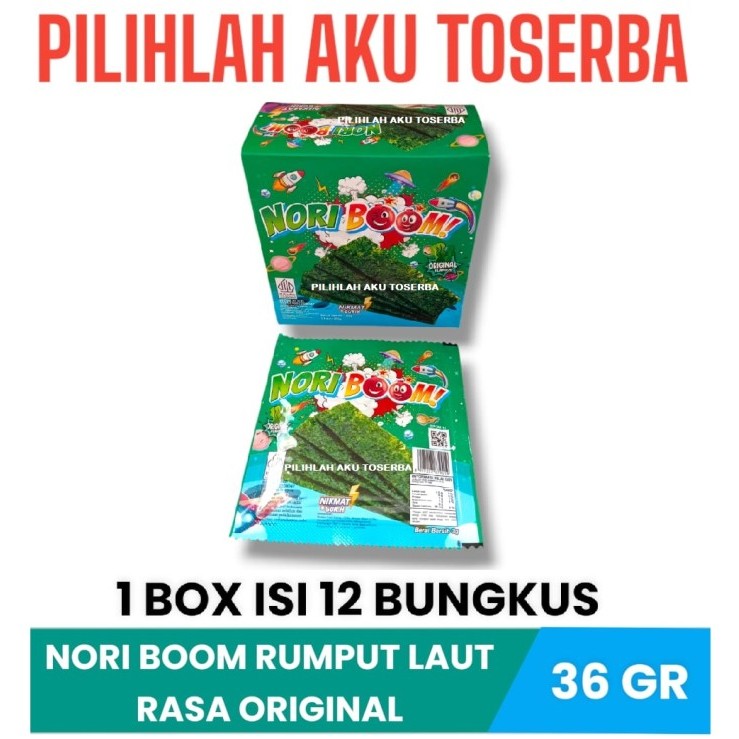 Jual NORI BOOM Rumput Laut Rasa ORIGINAL - ( HARGA 1 BOX ) | Shopee ...
