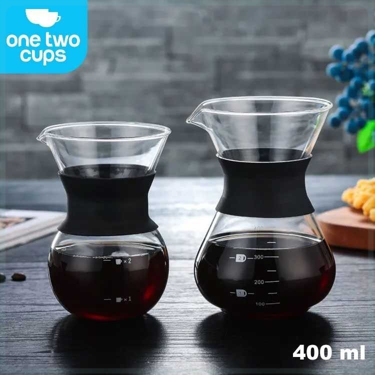 Jual One Two Cups Coffee Server Chemex Drip Pour Over Borosilicate Glass - SE111 | Shopee Indonesia