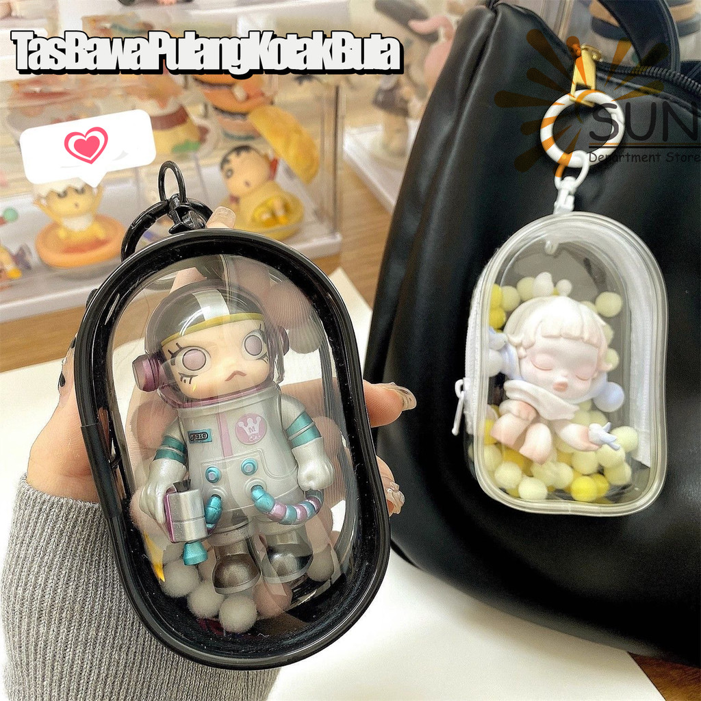 Jual Dompet Boneka Oval Pouch Doll keychain bag pvc transparant POP ...