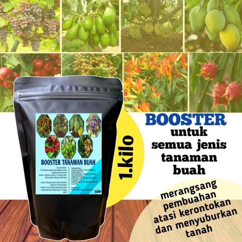 Jual Pupuk booster organik perangsang buah isi 1 kilo atasi rontok dan menguatkan akar dan ...