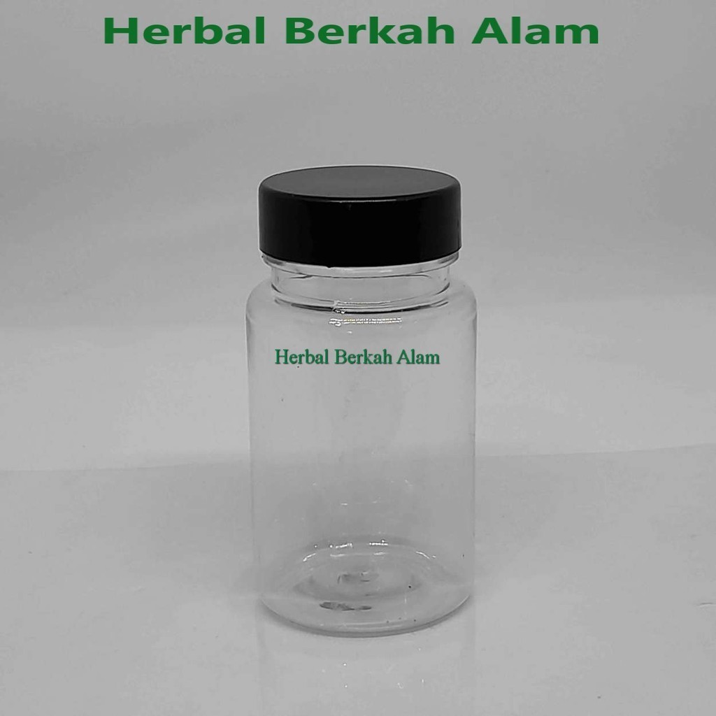 Jual Botol Obat 120 ml Natural Tutup Hitam Polos / Botol Obat / Botol ...