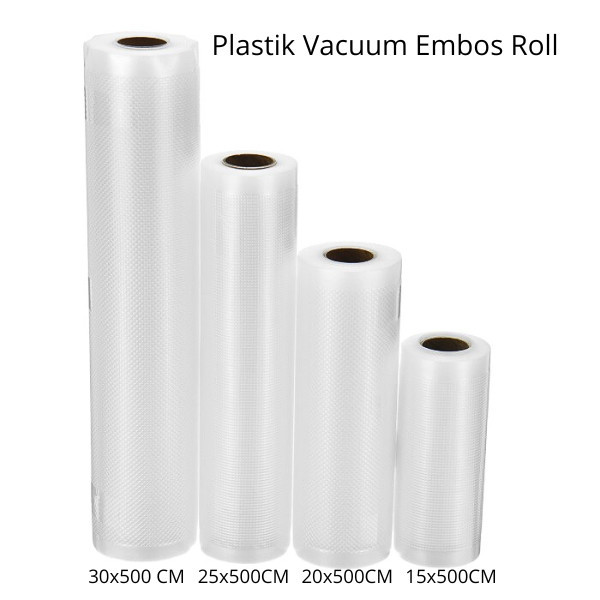 Jual Plastik Vacum bungkus makanan Embos ROLL 500 CM Plastic Vacuum ...