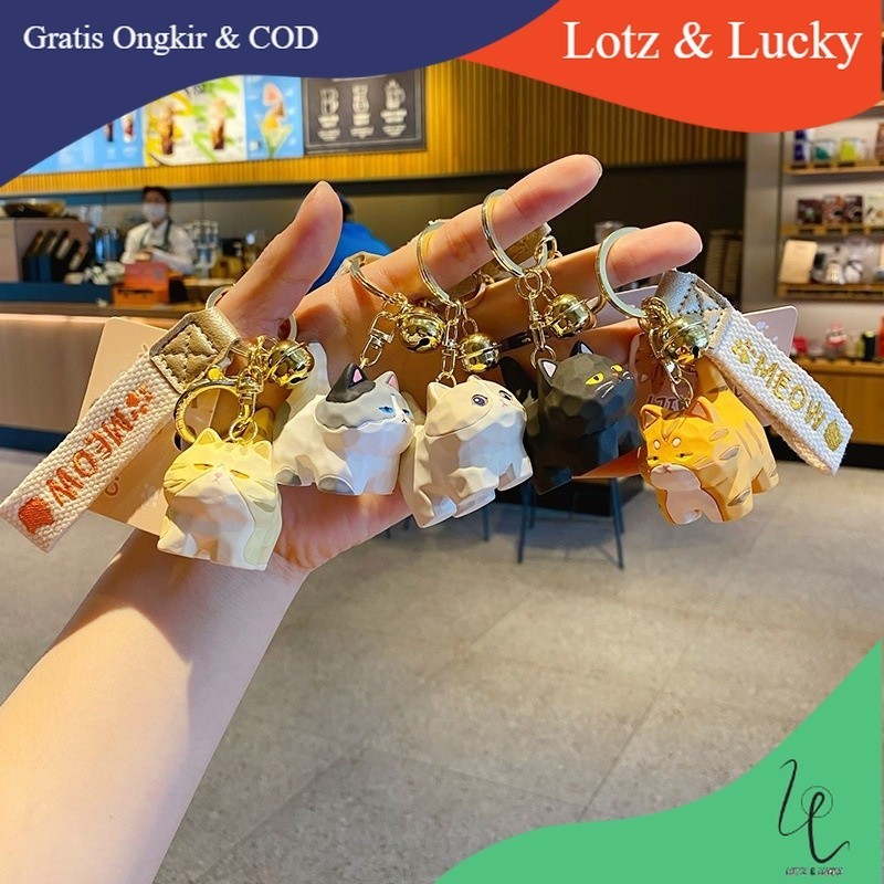 Jual Gantungan Kunci Doggie Cat Lucu Gantungan Tas Keychain Gantugan ...
