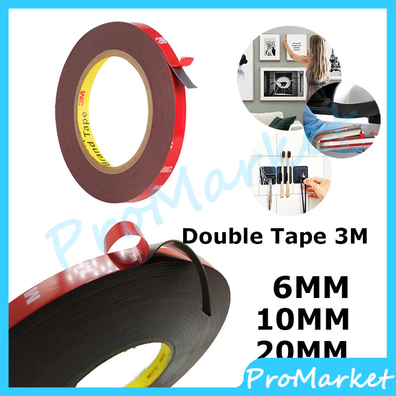 Jual Perekat 3M Ukuran 3m x 6mm / Double Tape Lakban Selotip / Double Tape Doble Tip Bening Lem ...