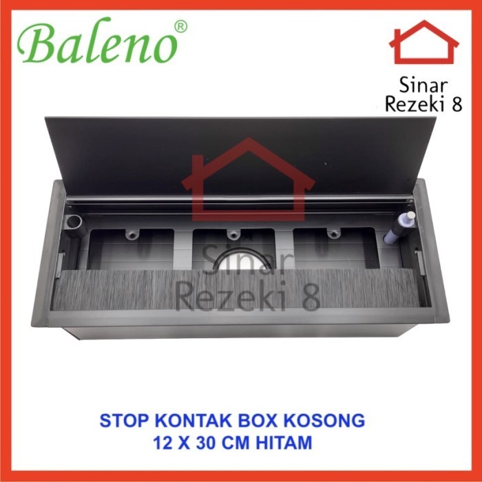 Jual Stop Kontak Meja 12 x 30 Box Hitam / Colokan Listrik Tanam Lubang ...