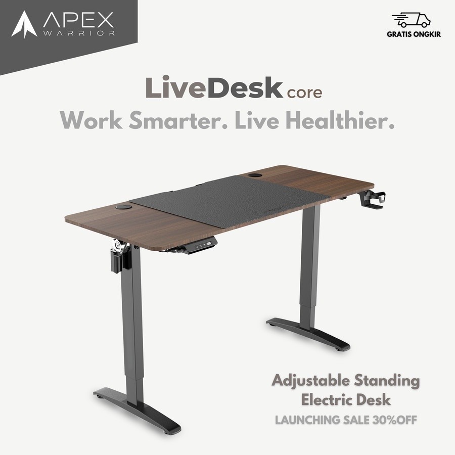 Jual LiveDesk Core Sit Standing Meja Electric Adjustable Work Gaming ...