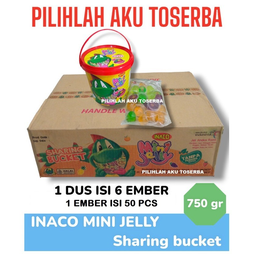 Jual INACO Mini Jelly isi 50 cups KEMASAN EMBER / BUCKET - ( HARGA 1 ...