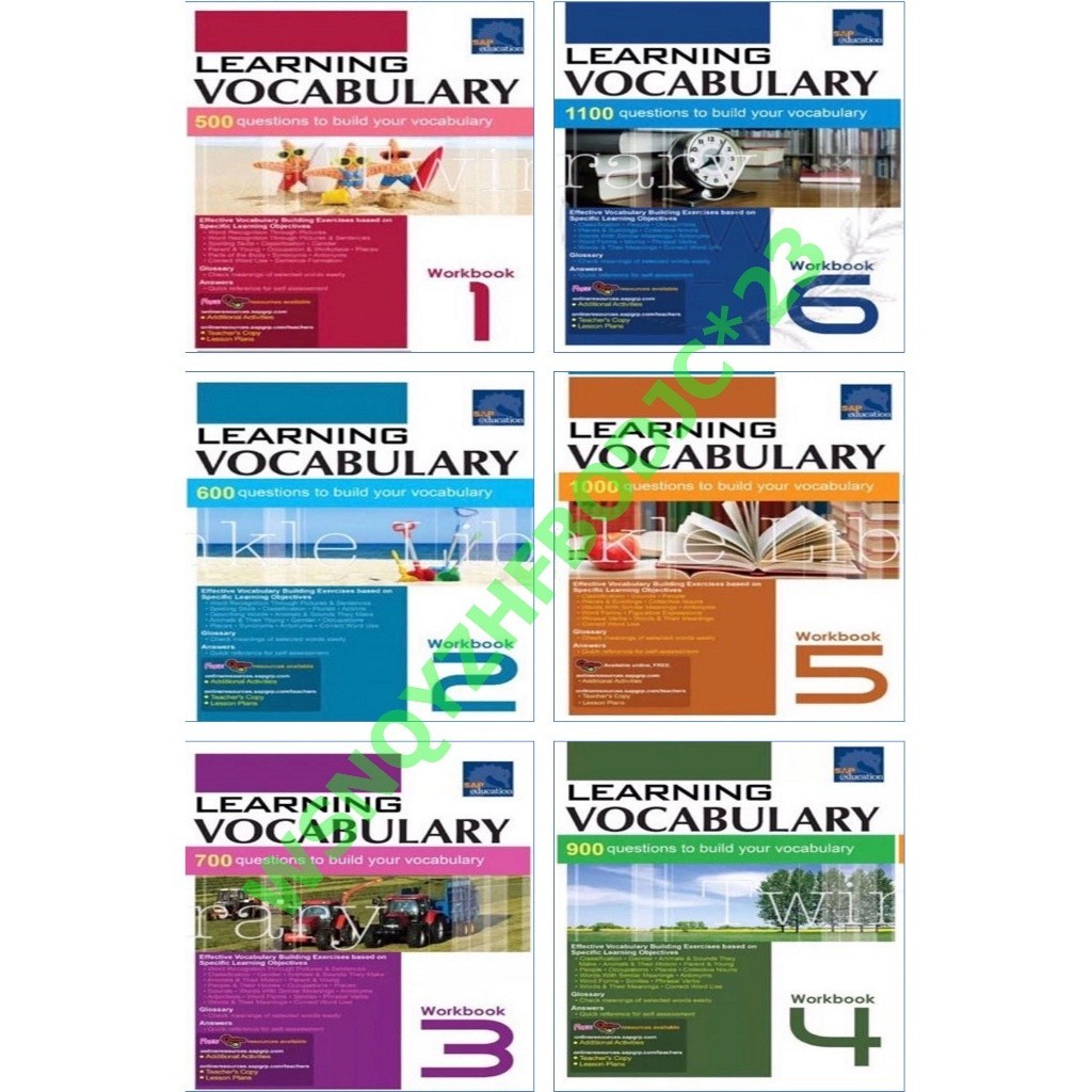 Jual Buku SAP Education Learning Vocabulary Workbook 1/2/3/4/5/6/ Black ...