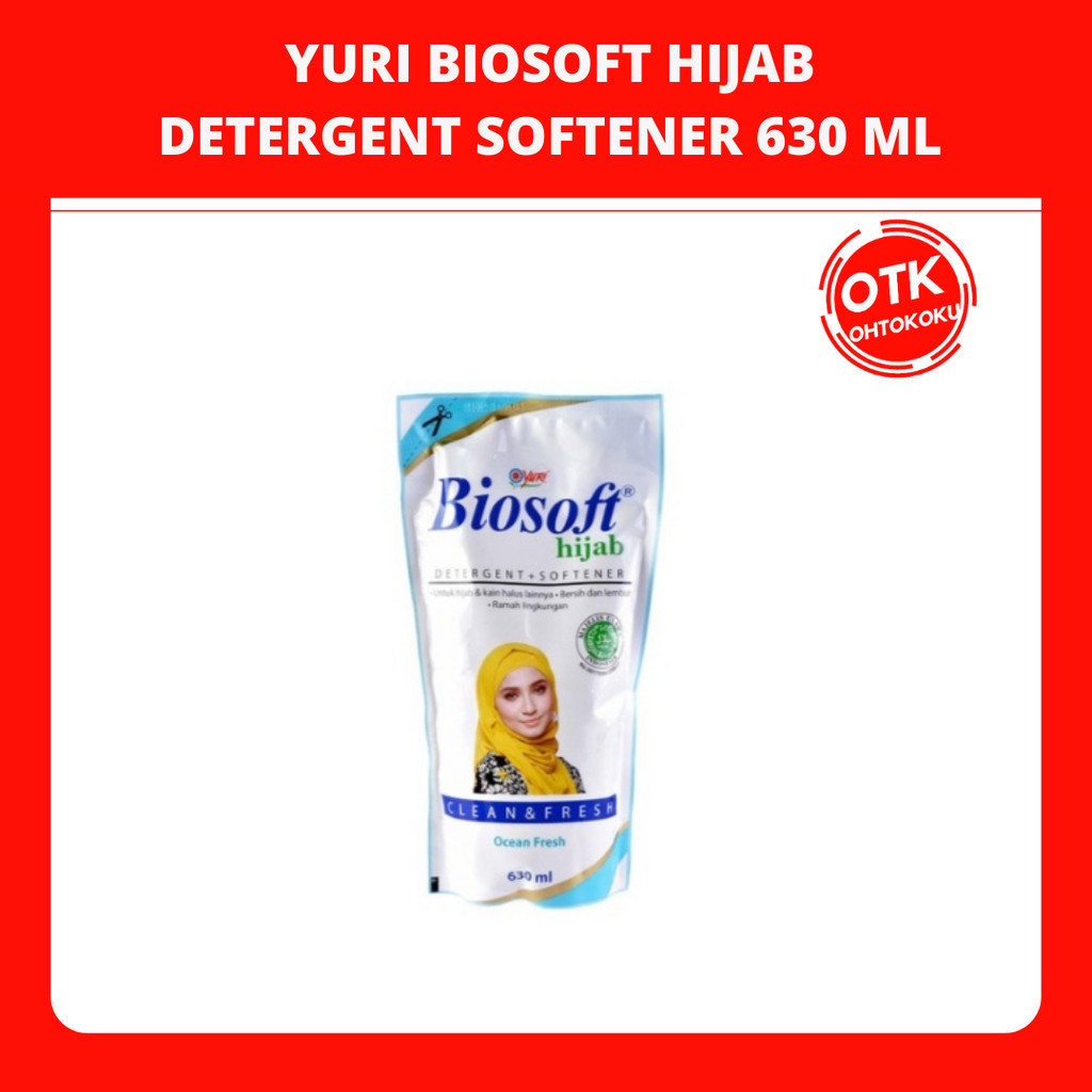 Jual Yuri Biosoft Hijab Deterjen Softener Cair Deterjen Laundry Refill 630ml | Shopee Indonesia