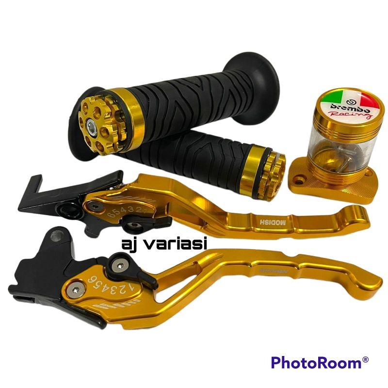 Jual paket 3in1 handle rem + handgrip jalu Ring + tutup tabung minyak ...