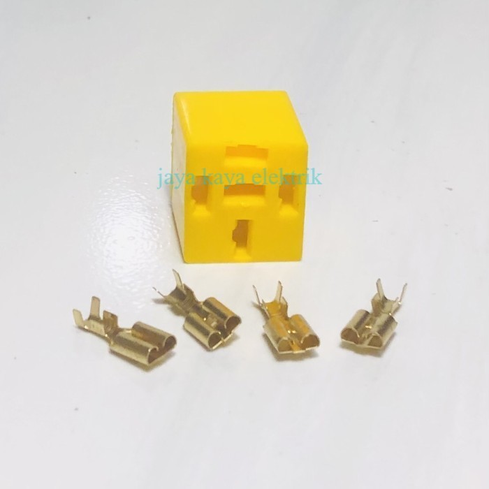 Jual Soket Relay 4 Pin Kaki - 5 Pin Kaki Komplit Skun 1 Set - 4 pin ...