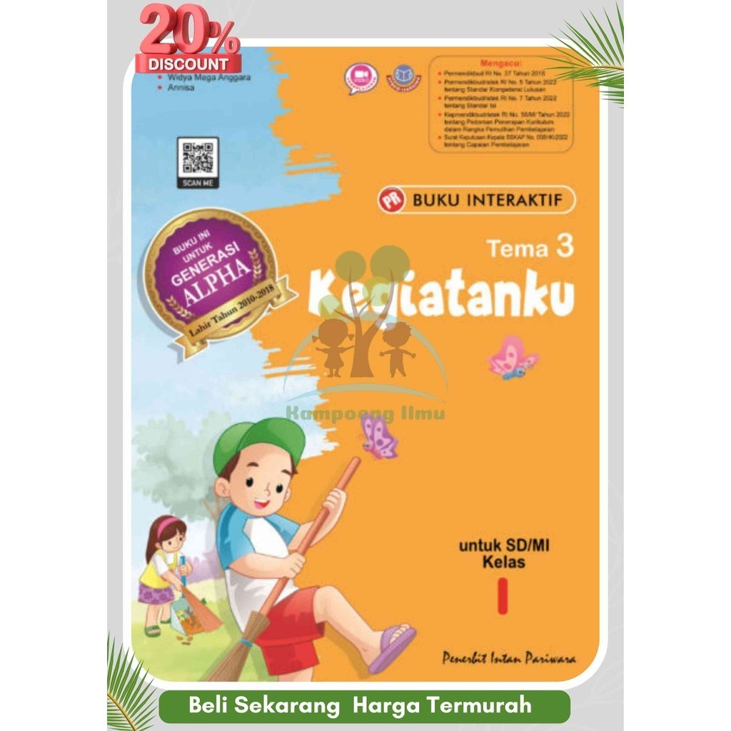 Jual Buku Pr Lks K13 Kegiatanku Sd Mi Kelas 1 Tema 3 Semester 1 Intan