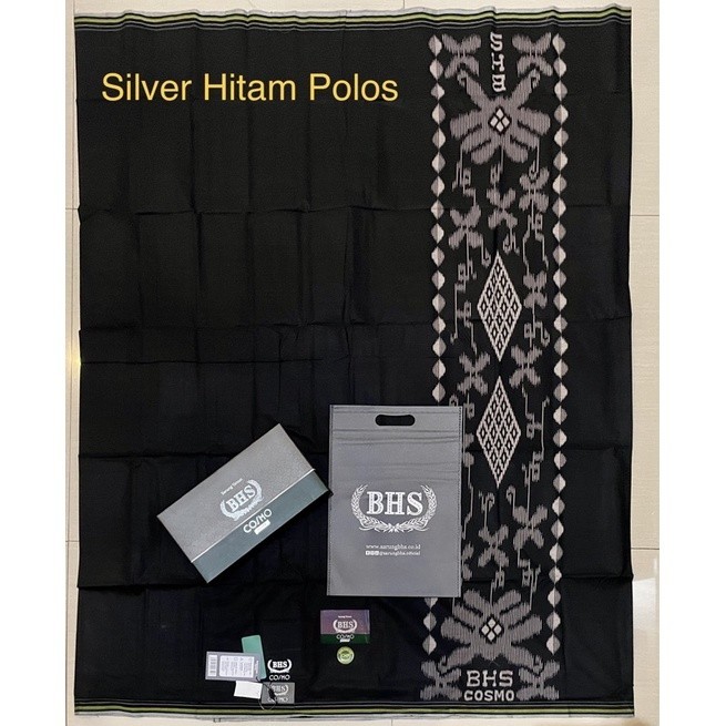 Jual Sarung BHS COSMO - HITAM POLOS & PUTIH POLOS | Shopee Indonesia