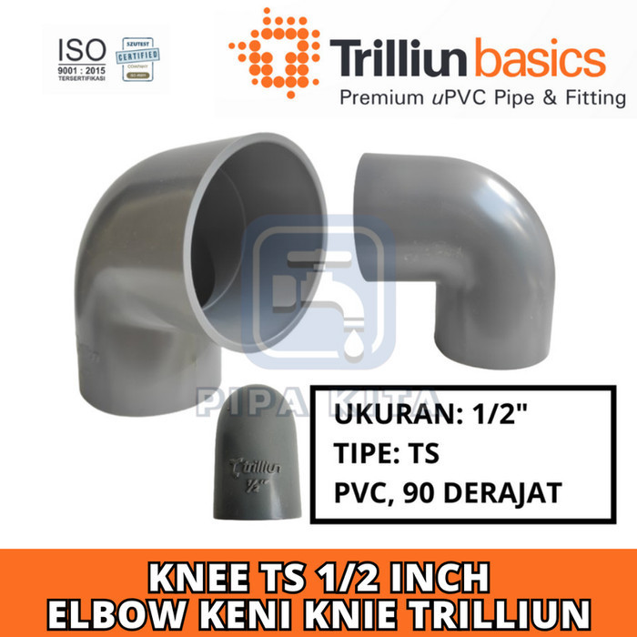 Jual Elbow TS 1/2 Inch TRILLIUN AW PVC Knee Knie Keni L 0.5 Dim Polos | Shopee Indonesia