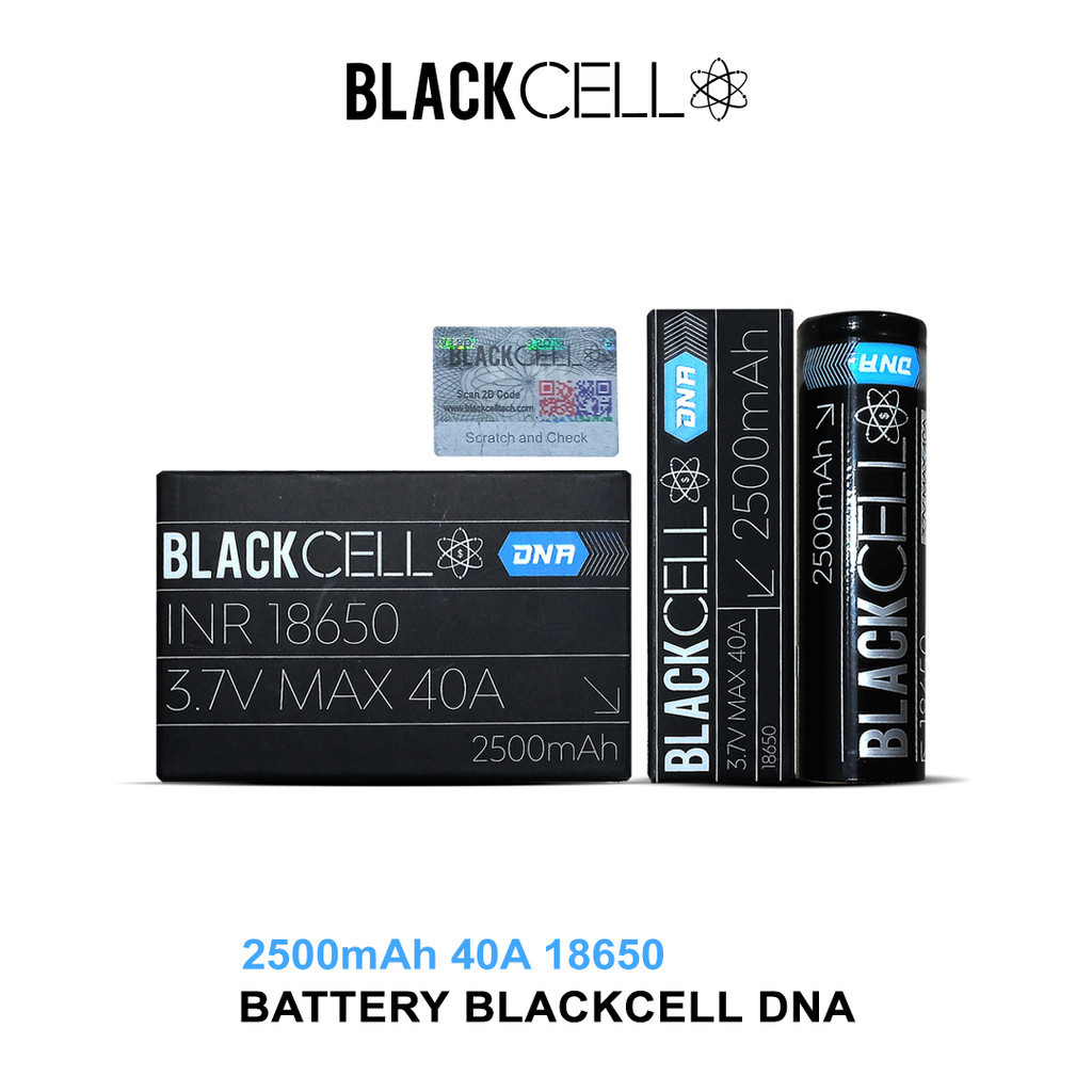 Jual (Authentic) Baterai 18650 Blackcell 2500 mAh 40A - Battery Black ...