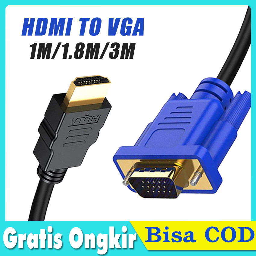 Jual Kabel Konversi HDMI to VGA Kabel Konektor Komputer Conversion ...