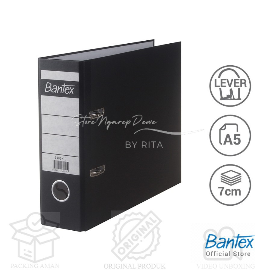 Jual Bantex Lever Arch File Ordner Economic A5 Kwitansi 7cm Black 1403 ...