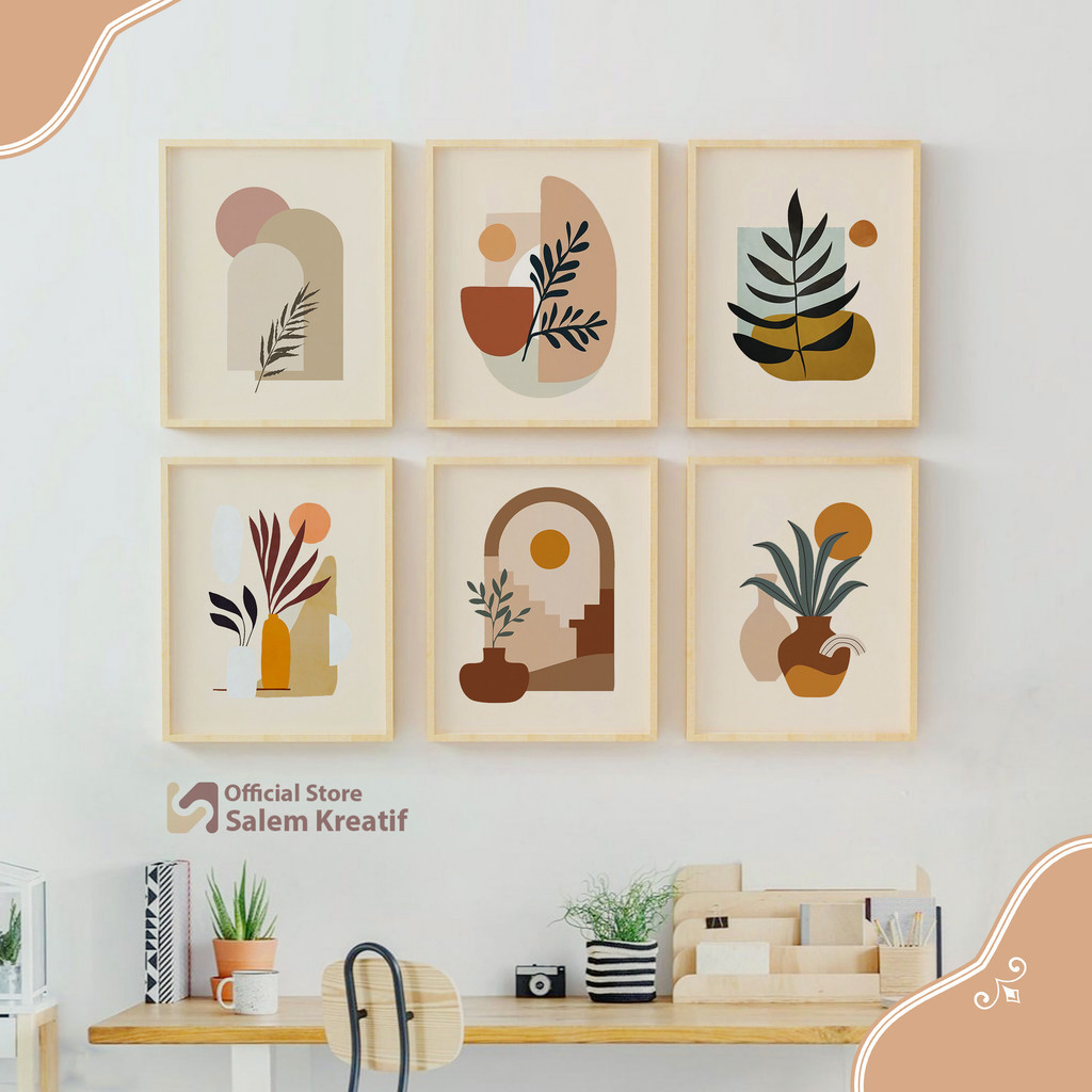 Jual Bingkai Poster A4 Pajangan Aesthetic / Pajangan Dinding Abstract ...