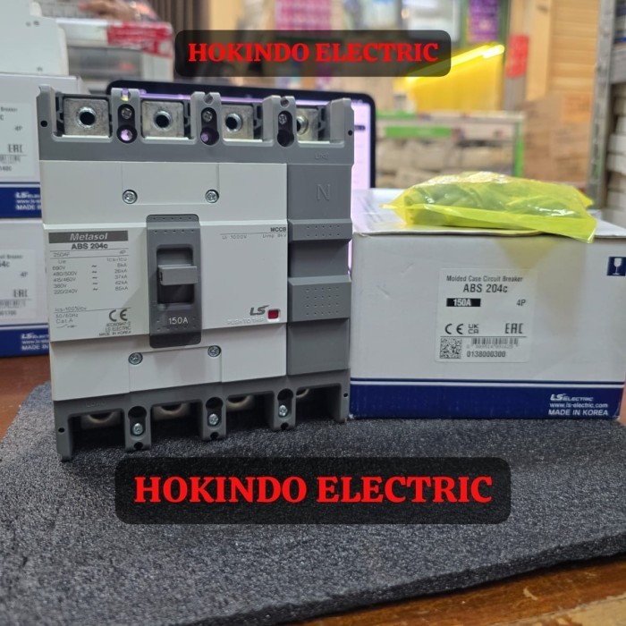 Jual MCCB LS ABS 204c 4P 150A 42KA / MCCB LS METASOL ABS204c 150A 4POLE ...
