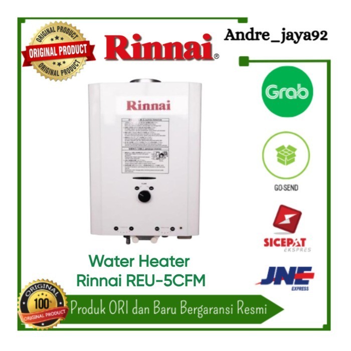 Jual Water Heater Gas Rinnai 5 liter REU-05CFM | Shopee Indonesia