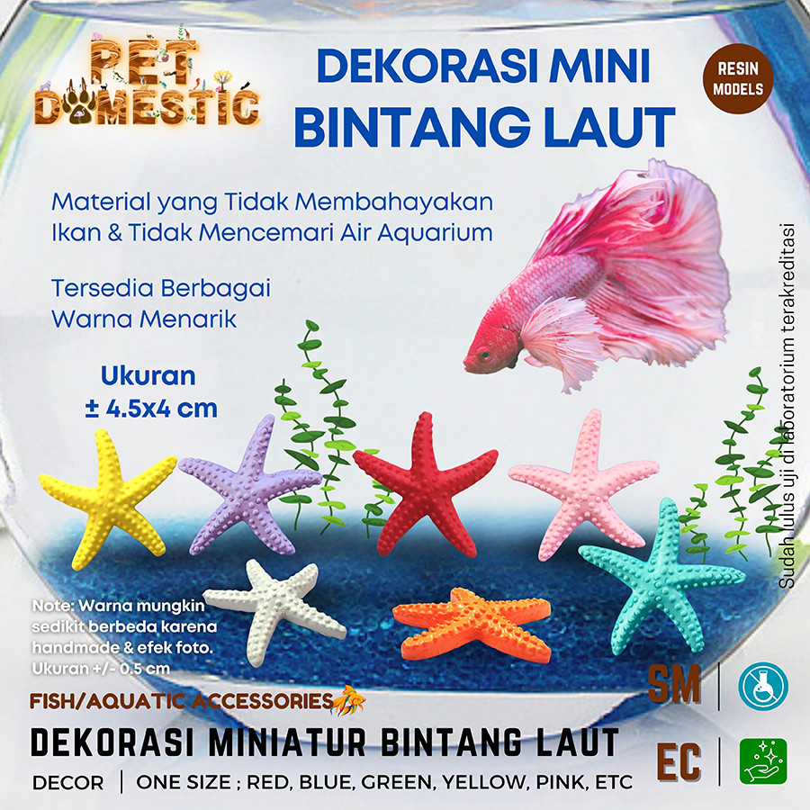 Jual Miniatur Resin Bintang Laut Dekorasi Hiasan Aquarium Hiasan ...