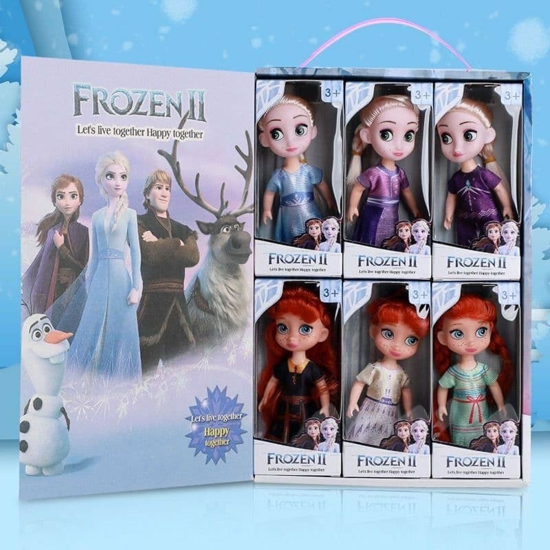 Jual LSI94 Boneka Frozen set isi 6 Elsa Anna Frozen Mini Dolls Boneka ...