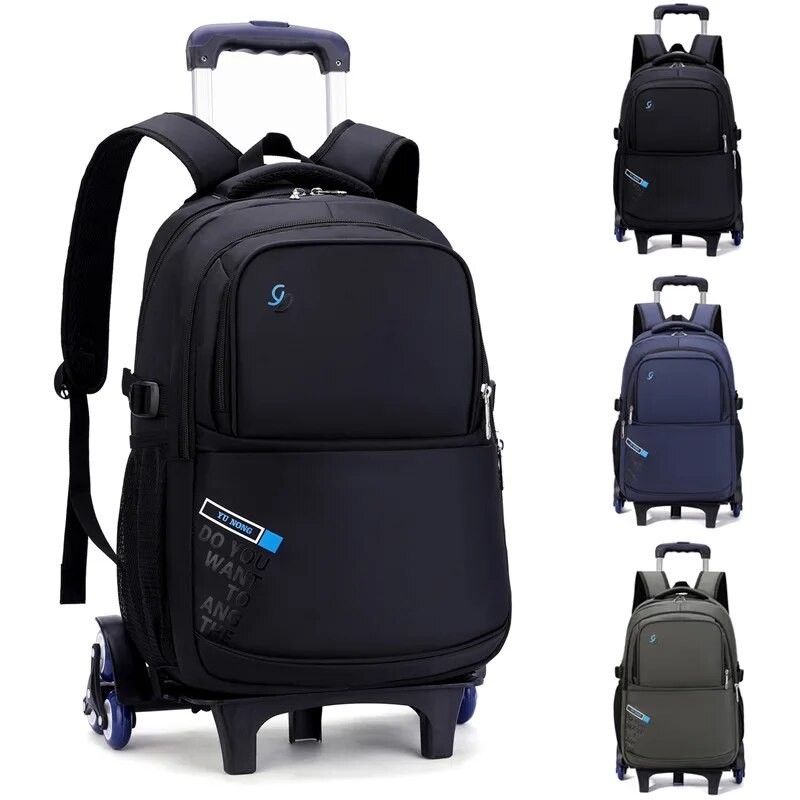 Jual Boys School Trolley Bag with roller School Wheeled bag satchel ...