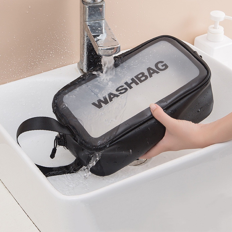 Jual Tas Kosmetik Washbag Toiletry / Pouch Make-Up Travel Transparan ...