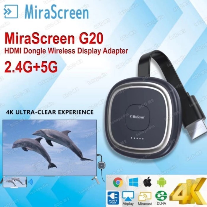 Jual HDMI Wireless Display Dongle Wifi Cast 4K Mirascreen Ezcast ...