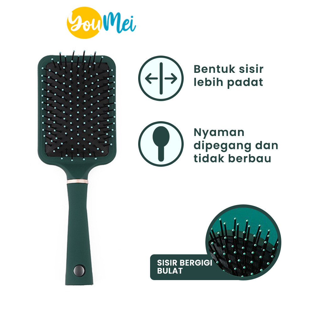 Jual Sisir Rambut Pijat Anti Ketombe / Kusut Model Oval / Bulat / Kotak ...