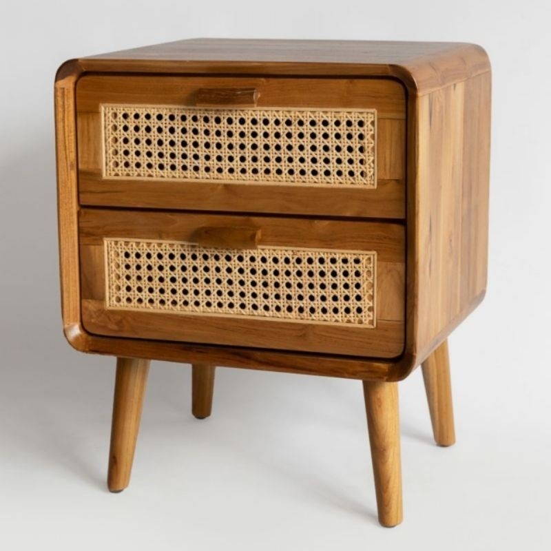 Jual Nakas Rotan / Meja Nakas Rotan Murah / Meja Nakas Rotan Minimalis ...