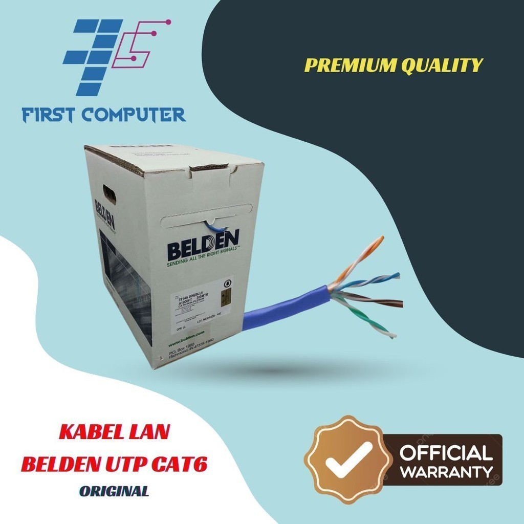 Jual Kabel Lan UTP BELDEN cat 6 ORIGINAL 7814A | Shopee Indonesia