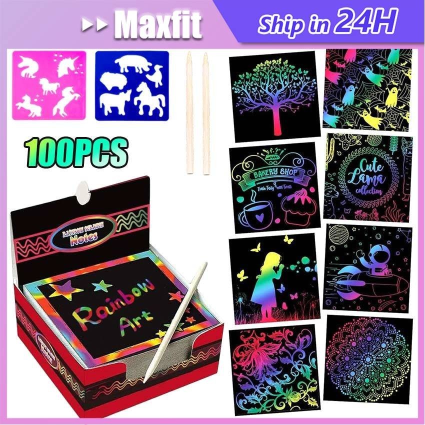 Jual Magic Color Rainbow Scratch Paper Note Book Buku Magic Warna ...