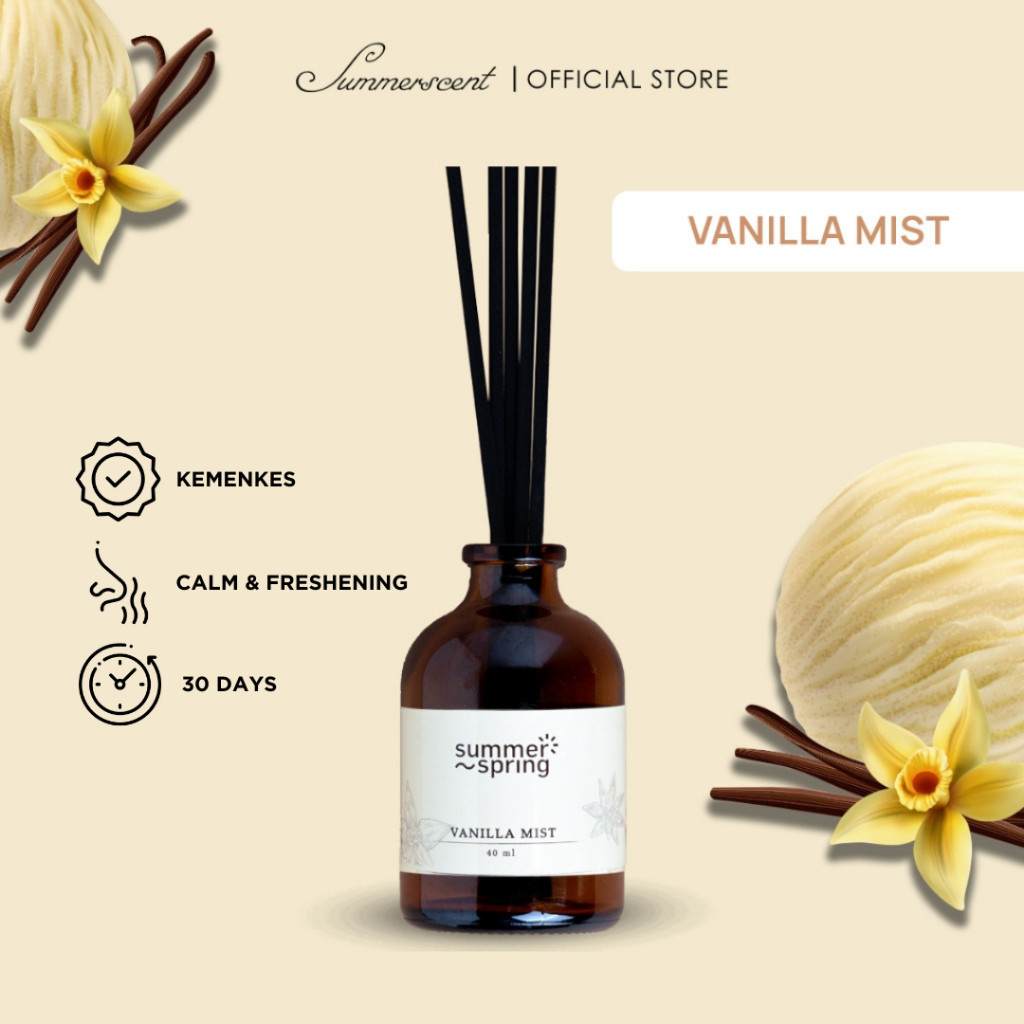 Jual Reed Diffuser Vanilla Mist Summerspring Pengharum 40 ML Pengharum ...