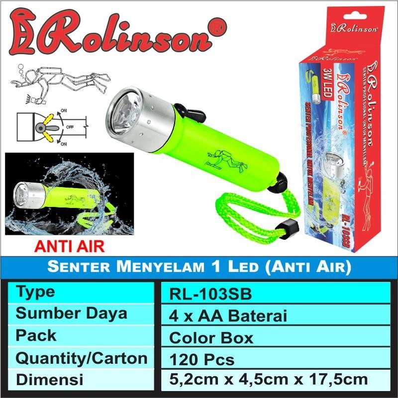 Jual SENTER DIVING (MENYELAM) TAHAN AIR DAN TERANG RL-103SB | Shopee ...