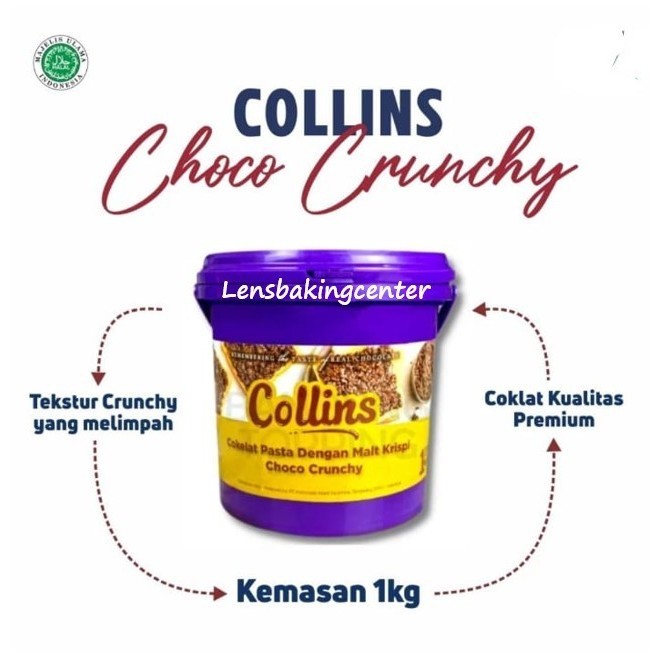Jual Collins Pasta Coklat Chocolate Malt Krispi Choco Crunchy Ori 1kg/1 ...