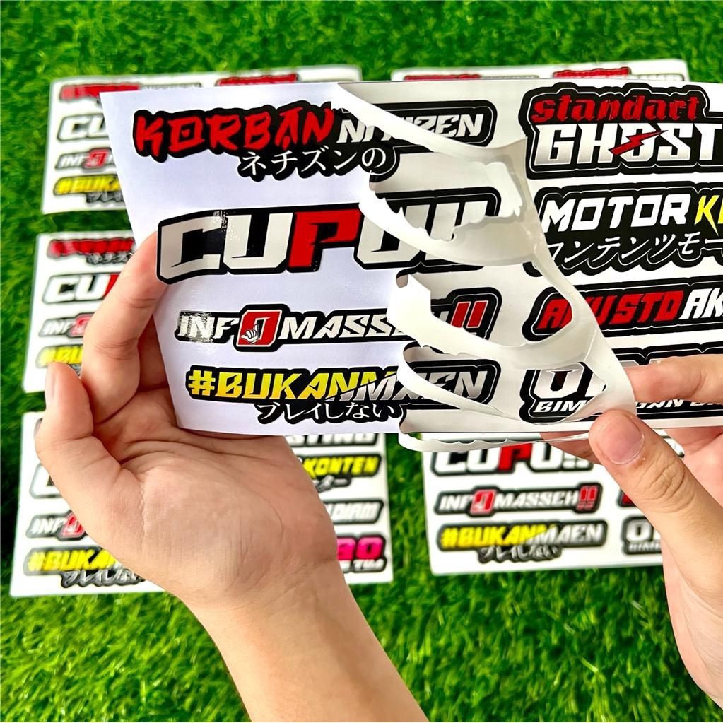 Jual PRINTCUT STICKER RACING MOTOR VARIO BEAT PCX NMAX JDM HONDA RACING ...