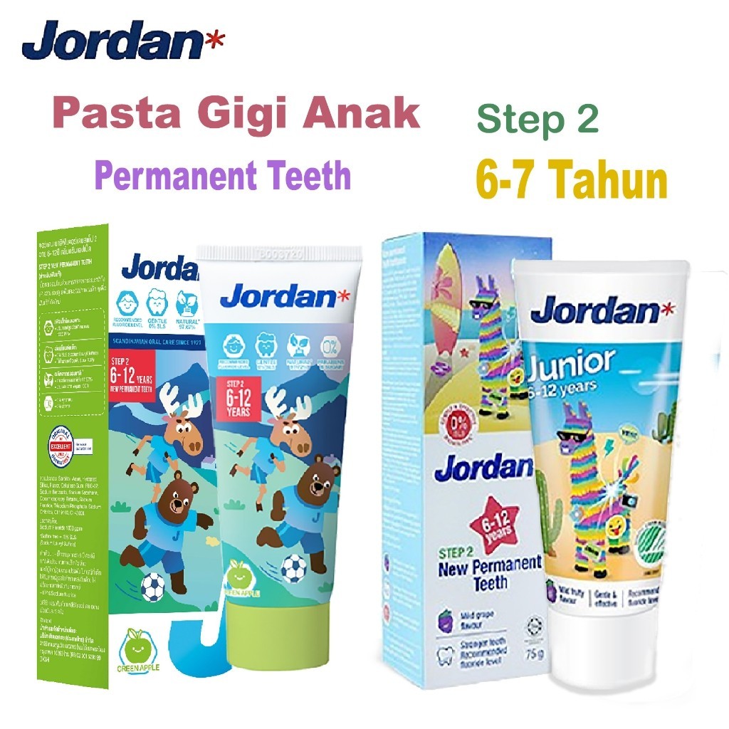 Jual Jordan Oral Care Kids Toothpaste New Permanent Teeth 6-12 Tahun ...