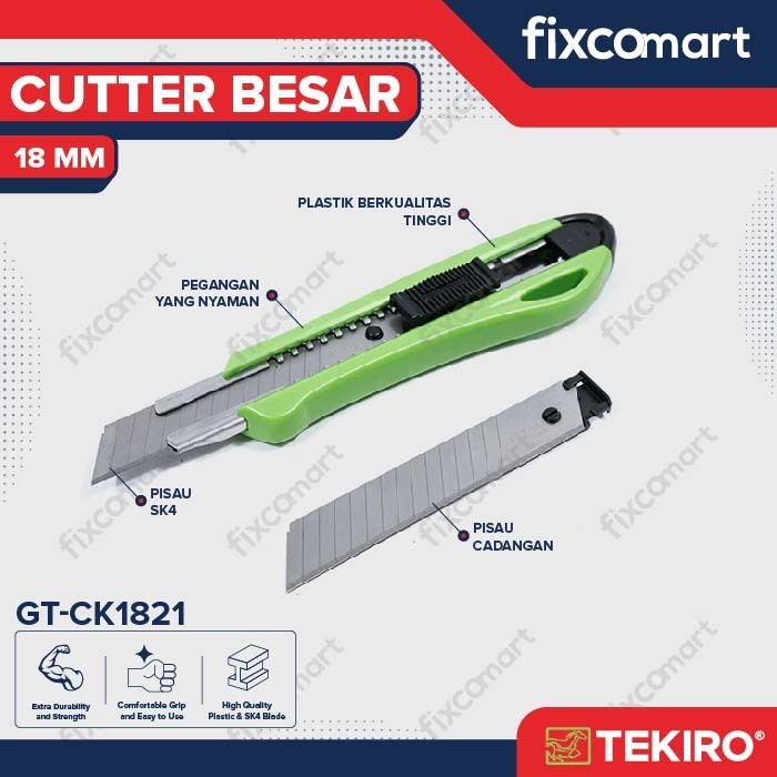 Jual TEKIRO CUTTER BESAR 18 MM / CUTTER | Shopee Indonesia