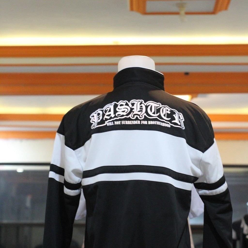 Jual Tracktop PASHTER Hitam Putih reflektif menyala | Shopee Indonesia