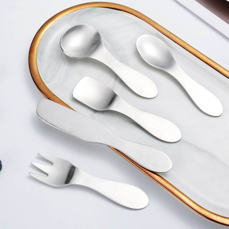 Jual Cutlery Sendok Bulat Mini Spoon Ice Cream Kopi Knife Dessert Cake ...