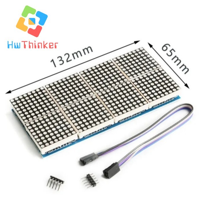 Jual UM27 Display Modul Max7219 2x4 LED Dot Matrix MAX 7219 8x8 bit ...
