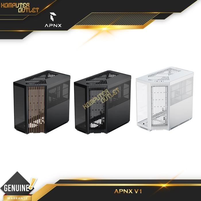 Jual APNX V1 ATX PC Case - Modern Aesthetic Panoramic Tempered Glass ...