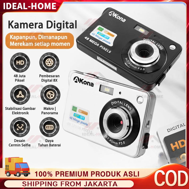 Jual Akona Digicam 48MP Kamera Digital Pocket Layar LCD 2,7 Inci ...