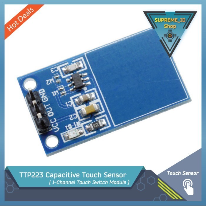 Jual TTP223 High Quality 1-Pad Rectangular Capacitive Touch Sensor ...