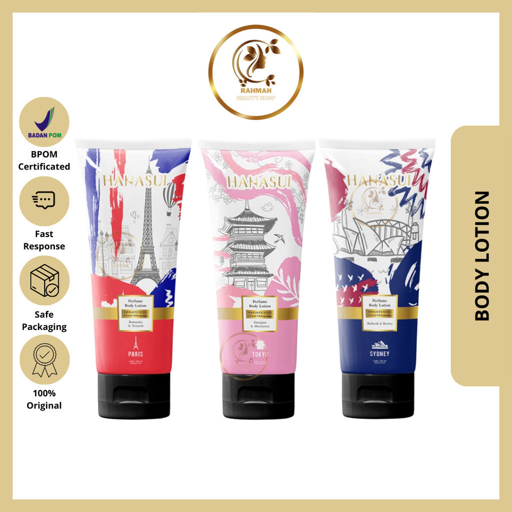 Jual Hanasui Brightening Perfume Body Lotion Tokyo | Sydney | Paris ...
