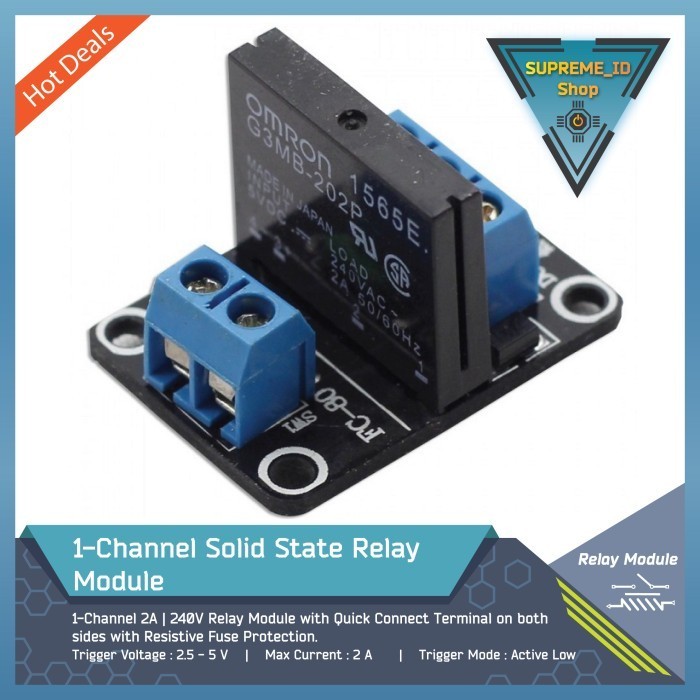 Jual 1-Channel Solid State Relay Module + Resistive Fuse Protection for ...