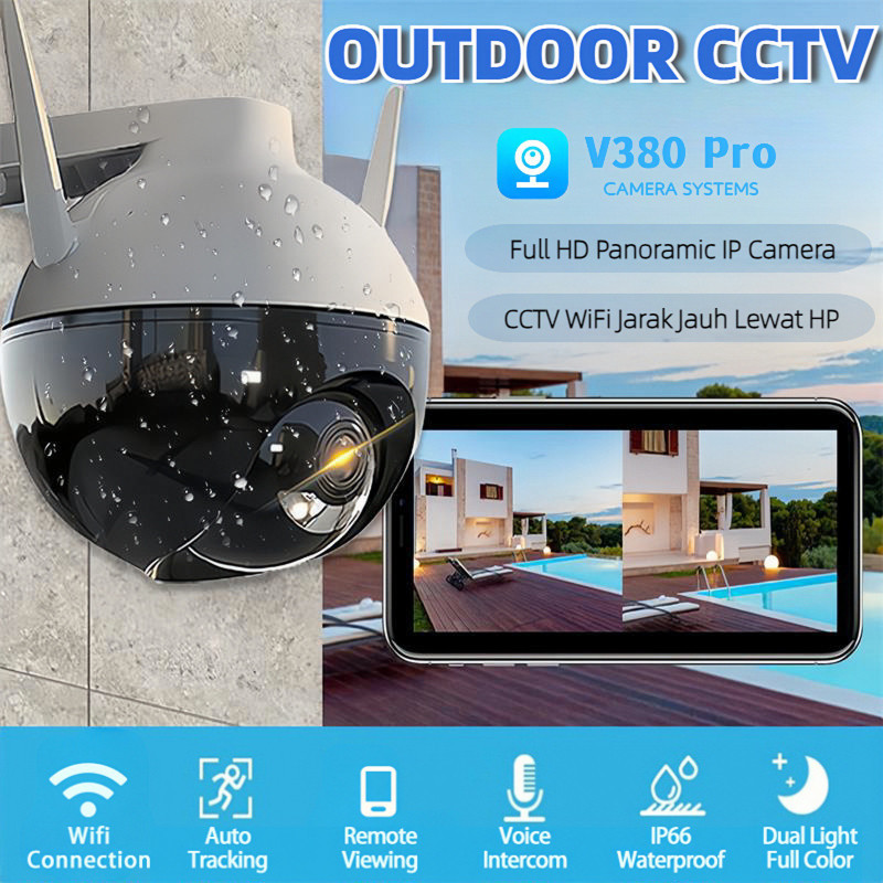 Jual CAMVIEW CCTV V380 Pro Outdoor Waterproof Kamera 360° Auto Tracking ...